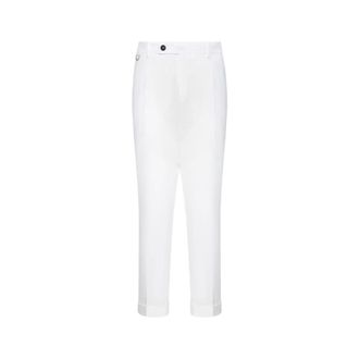 low brand Homme, Pantalons, Blanc, Taille: W31 Riviera Pleated Pantalons