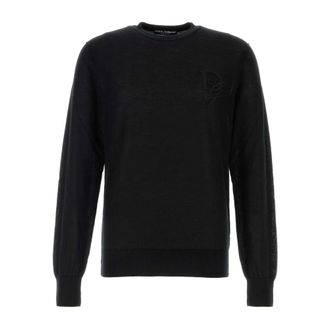 Dolce & Gabbana Luxuri&ouml;ser Schwarzer Cashmere Pullover - - Knitwear - Herren - Schwarzk - L