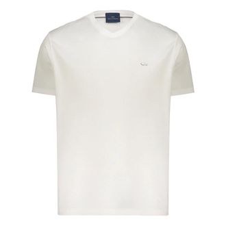 Paul & Shark Homme, Tops, Blanc, Taille: L T-shirt col en V