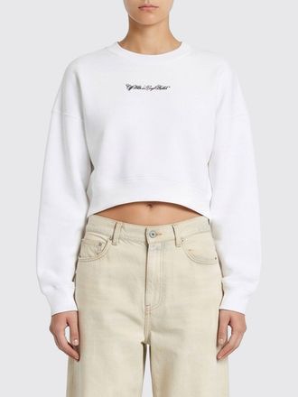 Off-white Sweatshirt court en coton m&eacute;lang&eacute; avec logo Arrow au dos