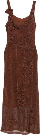 Cult Gaia robe longue Pemma en maille - Marron