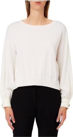 Liu Jo Femme, Sweatshirts et sweats &agrave; capuche, Blanc, Taille: 36 FR Fleece
