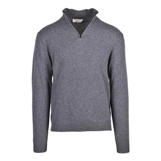 Wool & Co Pullover mit Rei&szlig;verschluss - - Knitwear - Herren - Grau - 2XL