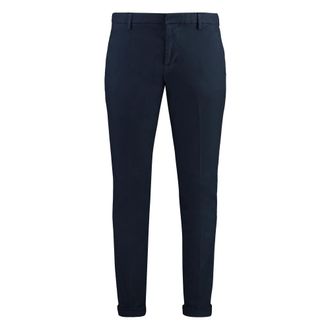 Dondup Baumwoll-Chino-Hose mit Aufrollbaren B&uuml;ndchen - - Trousers - Herren - Blau - W31