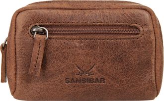 Sansibar Schlüsseltasche Echt Leder Herren | Made in Italy, Schlüsseltasche mit Kette, RFID-Schutz, 1 Außen- & 1 Innenfach | 020054