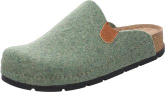 Rohde Damen Pantoffel Hausschuh Filz Ledersohle gepolstert D.Soave 6010, Gr&ouml;&szlig;e:40 EU, Farbe:Gr&uuml;n