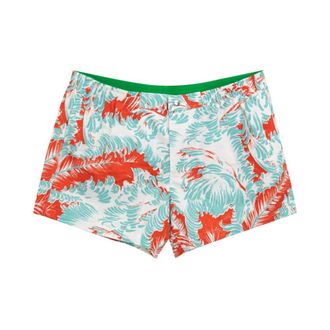 Bottega Veneta Federdruck Badehose Rot/Blau - - Swimwear - Herren - Wei&szlig; - L