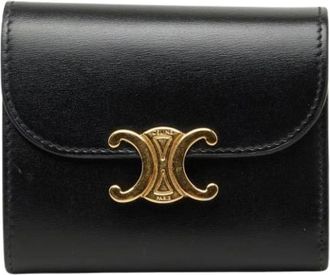 Celine Portefeuille Pre-owned (tri-pli) - Femme - Pre-owned - Noir - Taille: ONE Size
