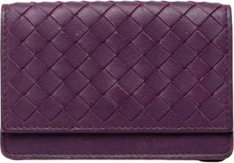 Bottega Veneta Porte-cartes Pre-owned - Femme - Pre-owned - Violet - Taille: ONE Size