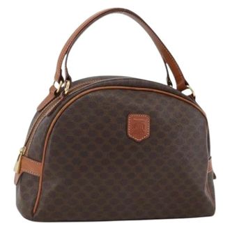 Celine Sac &agrave; main Vintage Macadam Canvas Pre-owned - Femme - Pre-owned - Brun - Taille: ONE Size