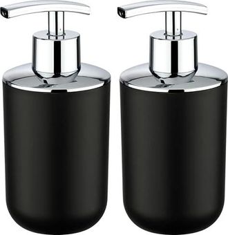 WENKO Seifenspender Brasil, nachf&uuml;llbarer Seifendosierer f&uuml;r Badezimmer und K&uuml;che, aus bruchsicherem Kunststoff, BPA-frei, Fassungsverm&ouml;gen: 320 ml, 7,3 x 1