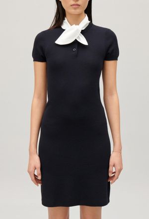Claudie Pierlot Robe courte maille marine