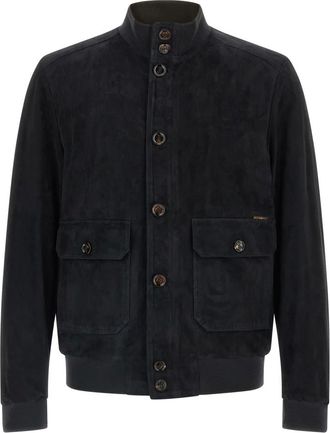 Moorer Homme, Vestes, Bleu, Taille: XL Blouson aviateur Carlos