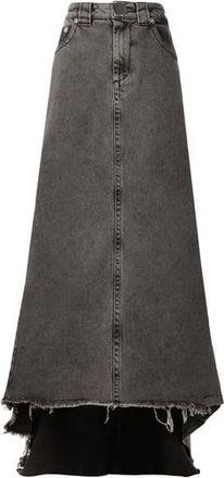 Vaquera Jupe longue et asym&eacute;trique en jean