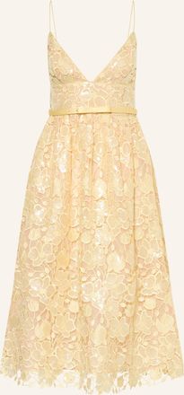 Retrof&ecirc;te Retrof&ecirc;te Cocktailkleid Eulalia Aus Lochspitze Mit Pailletten gelb