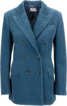 P.A.R.O.S.H. P.a.r.o.s.h., Femme, Vestes, Bleu, Taille: 42 FR Veste croisée