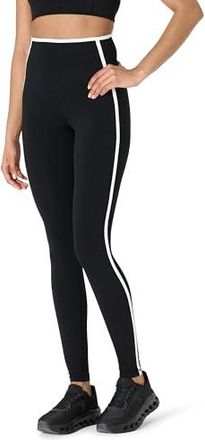 Amazon Essentials Legging Long dEntraînement et de Yoga Active FormFlex Ultra Doux avec Bordure Contrastante, Taille Haute, Entrejambe de 70cm Femme, Blanc/Noir, XXL