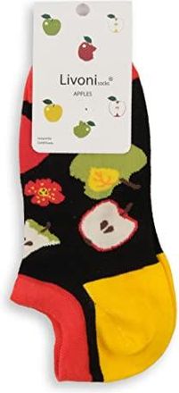 Livoni Apples-Low Socks 39-42 Chaussettes, Multicolore, M Mixte