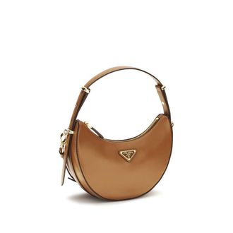 Prada Womens Beige Calf Leather Bos Taurus Shoulder Bag