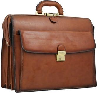 Katana Cartable américain en cuir - marron - 44 x 32 x 18 cm - Marron