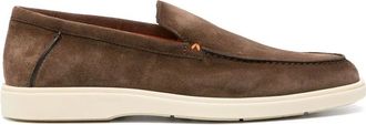 Santoni Homme, Chaussures, Brun, Taille: 44 1/2 EU Suede Loafer