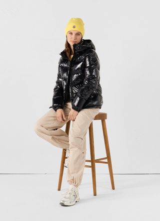 Jott Doudoune Grand Froid esprit puffer Noir Prague laqu&eacute;e - Taille XL