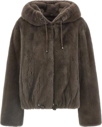 Simonetta Ravizza Damen, Jacken, Braun, XSGr&ouml;&szlig;e