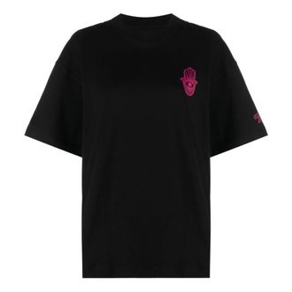 Stand Studio L&auml;ssiges schwarzes Kurzarm-T-Shirt - - Tops - Damen - Schwarzk - XS