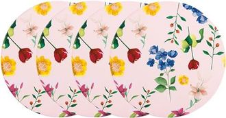 Maxwell & Williams Teas & Cs Untersetzer für Getränke mit Contessa Design, Keramik, Rose Pink, 9,5 cm, 4-teiliges Untersetzer-Set