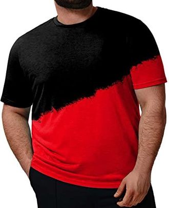 Generic T-shirt de sport &agrave; manches courtes respirant : sweat-shirt surdimensionn&eacute; T-shirt patchwork bicolore T-shirts l&eacute;gers sur-chemise respirante douce chem