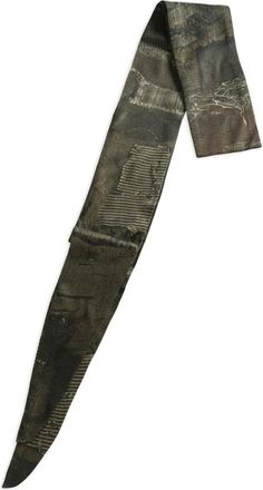 Ziggy Chen patchwork silk scarf - Marron