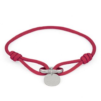 Copenhagen Armband - Edelstahl Fabric Link - Gr. ONESIZE - in Rot - f&uuml;r Damen