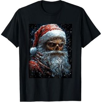 Generic T-shirt pour homme - Cadeaux de No&euml;l - V&ecirc;tements de No&euml;l - T-shirt de No&euml;l amusant 3D - Motif de No&euml;l d&eacute;contract&eacute; - Imprim&eacute; - Manches courtes, Noir, X