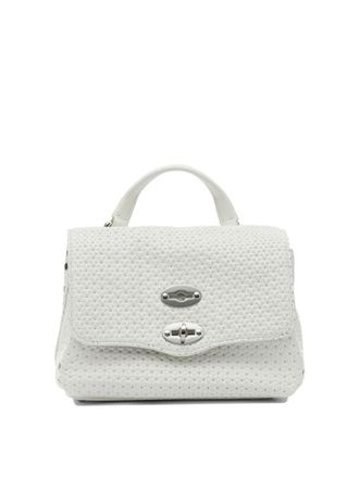 Zanellato Hobo Bags - Textured Leather Structured Handbag With Silver-To - Gr. unisize - in Wei&szlig; - f&uuml;r Damen