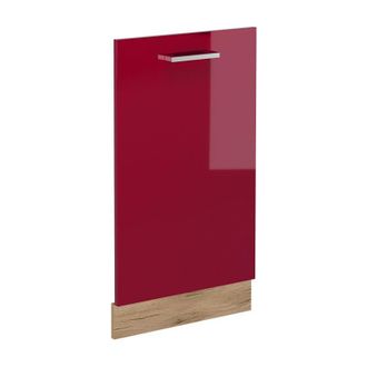 Vicco Panneau de lave-vaisselle R-Line, Rouge bordeaux Haute brillance, 45cm sans pt Vicco