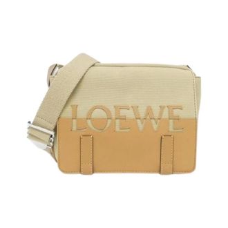 Loewe unisex, Pre-owned, Beige, Taille: ONE Size Sac bandouli&egrave;re en toile Pre-owned