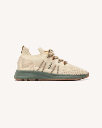 Faguo Baskets blanc et kaki tencel