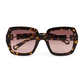 Chlo&eacute; Sonnenbrille mit quadratischen Gl&auml;sern und Metall-Detail - - Accessories - Damen - Mehrfarbig - ONE SIZE