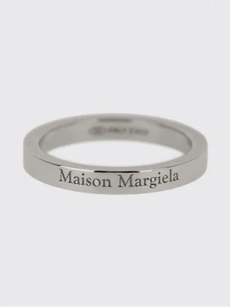Maison Margiela Bague jonc &agrave; logo grav&eacute; en argent 925