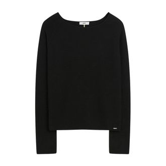 Cinque Cinque, Femme, Pulls, Noir, Taille: 38 FR Pull en M&eacute;lange de Coton Moderne