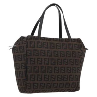 Fendi Sac &agrave; main en toile Pre-owned - Femme - Pre-owned - Brun - Taille: ONE Size