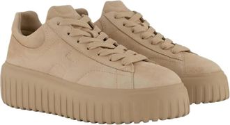 Hogan Stiefeletten - Hogan H-stripes - Gr. 39,5 (EU) - in Beige - für Damen