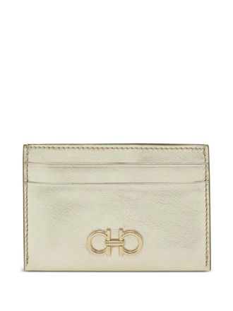 Ferragamo porte-cartes en cuir &agrave; motif Gancini