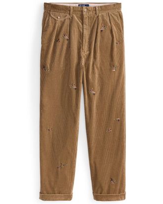 Ralph Lauren Cordhose mit Bundfalte und Aufn&auml;hern, Relaxed Fit in