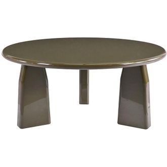 Vente-Unique Table basse en MDF - Kaki laqu&eacute; - ZINAPA