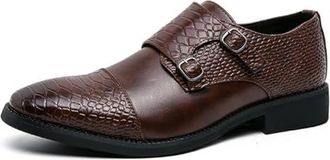 Generic Chaussures habill&eacute;es pour Hommes Confortables D&eacute;contract&eacute;es Oxfords en Cuir L&eacute;g&egrave;res pour Bureau, Mariage Formel et Affaires,Marron,41 EU