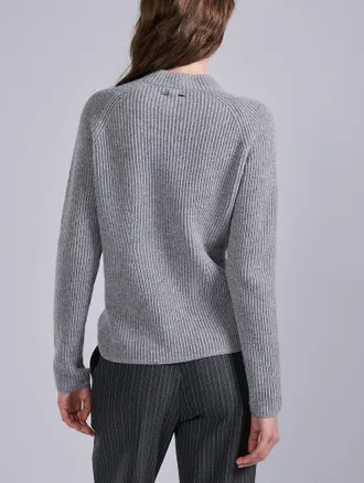 Barbara Bui Ribbed Knit Sweater - Gray