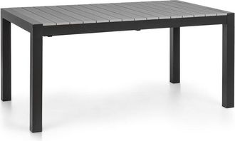 Blumfeldt Blumfeldt - Menorca Expand Gartentisch 163 x 95 cm Aluminium Kunststoff-Holzimitat