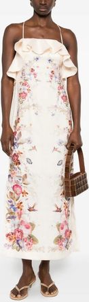 Zimmermann robe mi-longue Patience Frill - Tons neutres