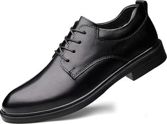 Generic Chaussures Derby en Cuir à Lacets for Homme, Bout Rond, Couleur Unie, Semelle en Caoutchouc, antidérapantes, Classiques(36 EU)